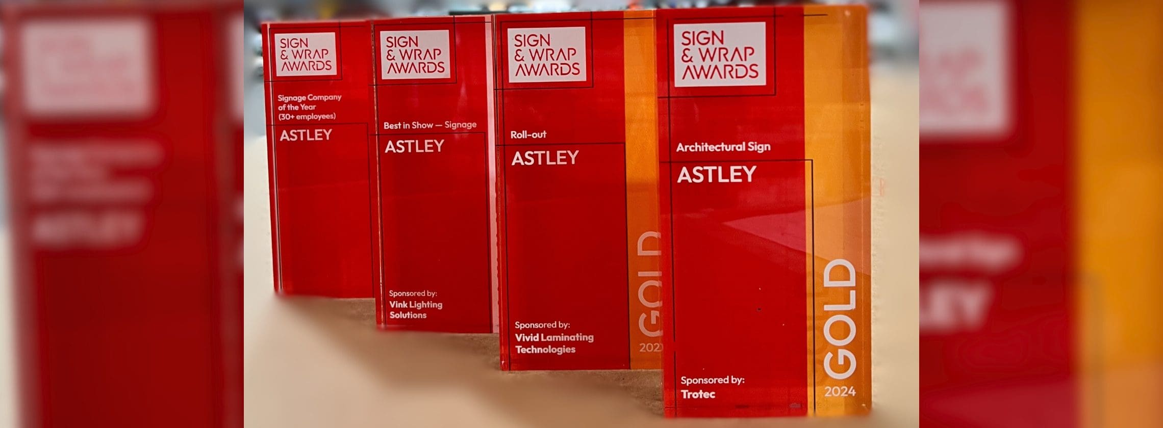 Astley Celebrates 4 Wins at 2024 Sign and Wrap Awards