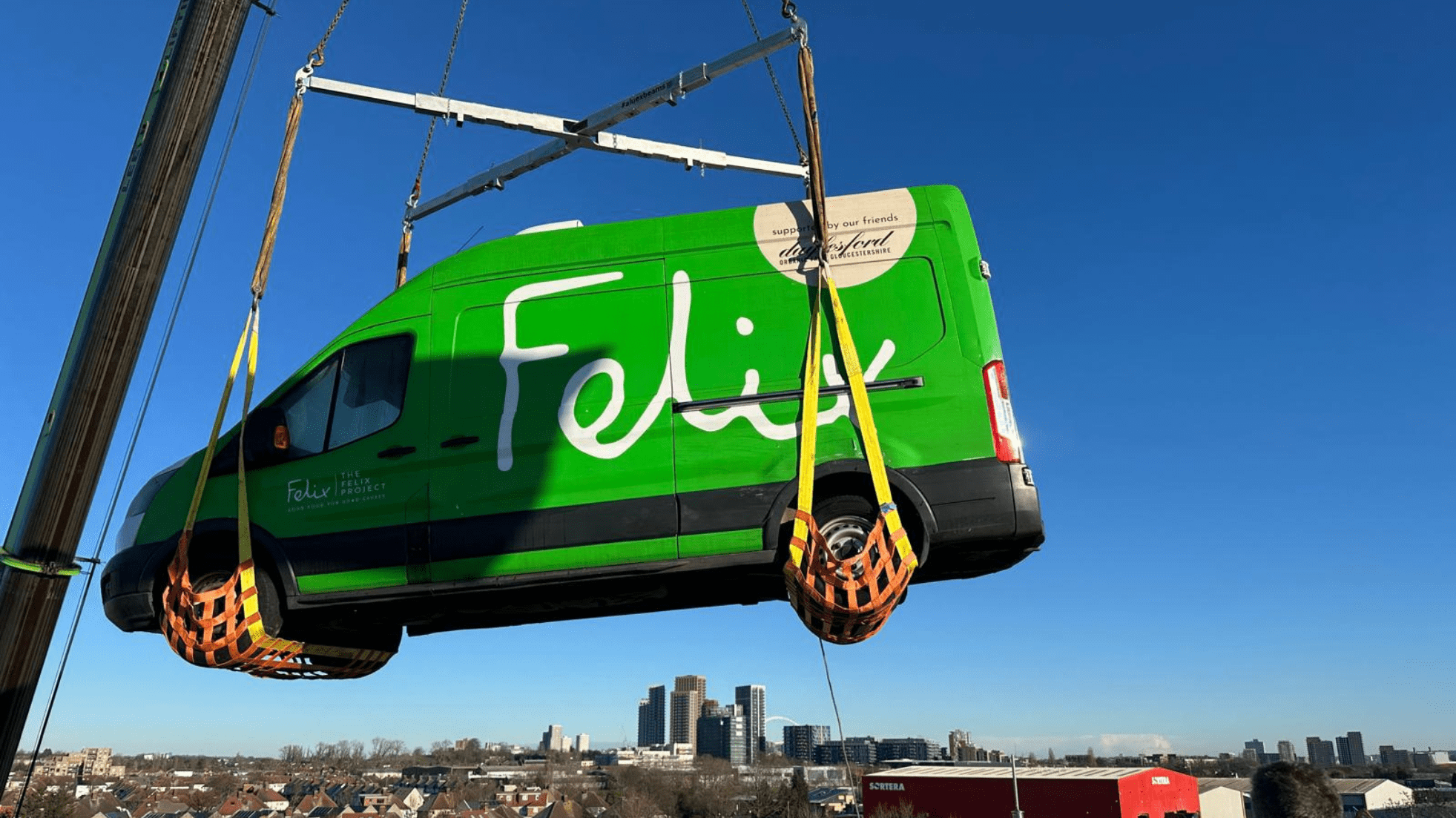 Vanguard Self Storage supports The Felix Project with rooftop van